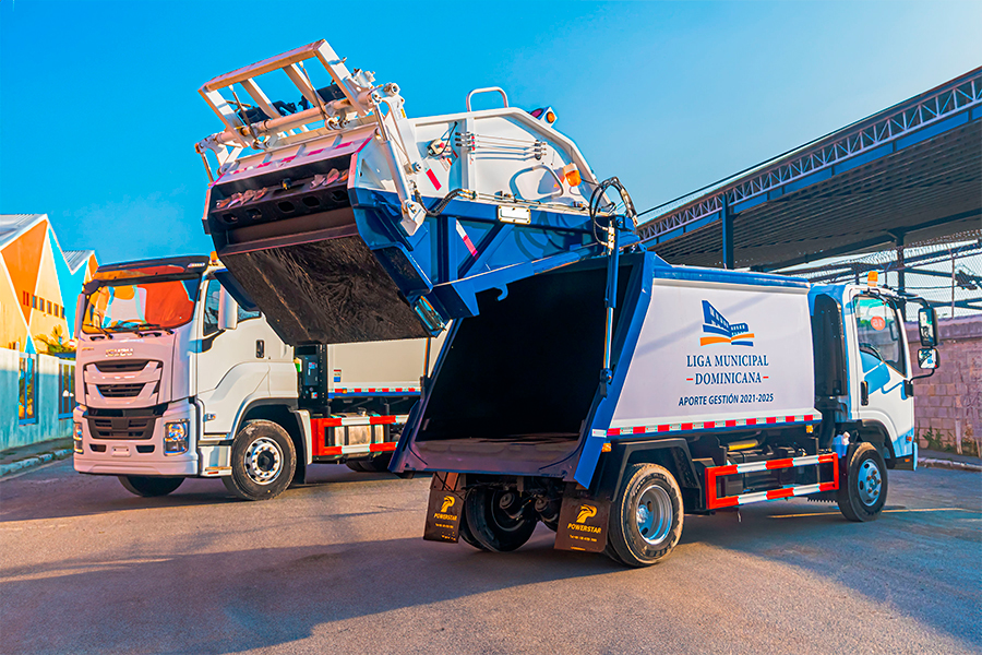 MTEGROUPRD | PRODUCTO | CAMIÓN COMPACTADOR POWERSTAR ISUZU 14 YARDAS
